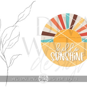 Hello Sunshine SVG Summer SVG for Door Hanger Svg Summer Door Hanger ...