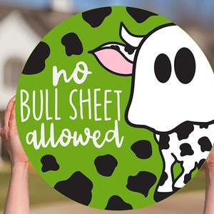 Halloween Ghost Cow SVG Door Hanger Funny Ghost SVG Cowboy Ghost ...