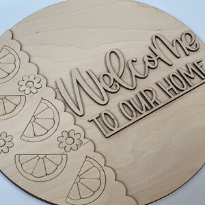 Welcome to Our Home Glowforge SVG Round Citrus Fruit Sign - Etsy