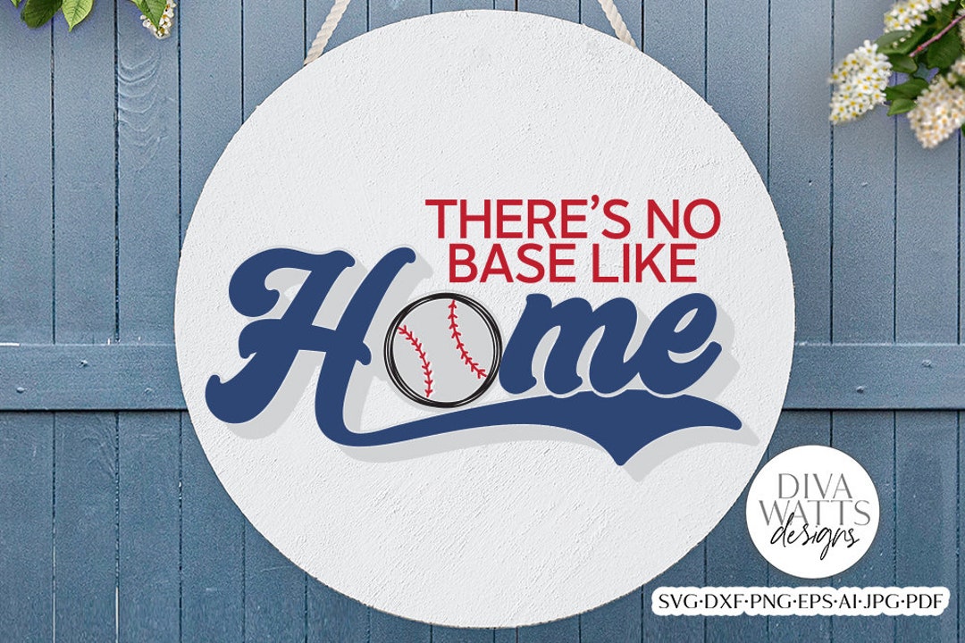 There's No Base Like Home SVG | Baseball Design - Etsy