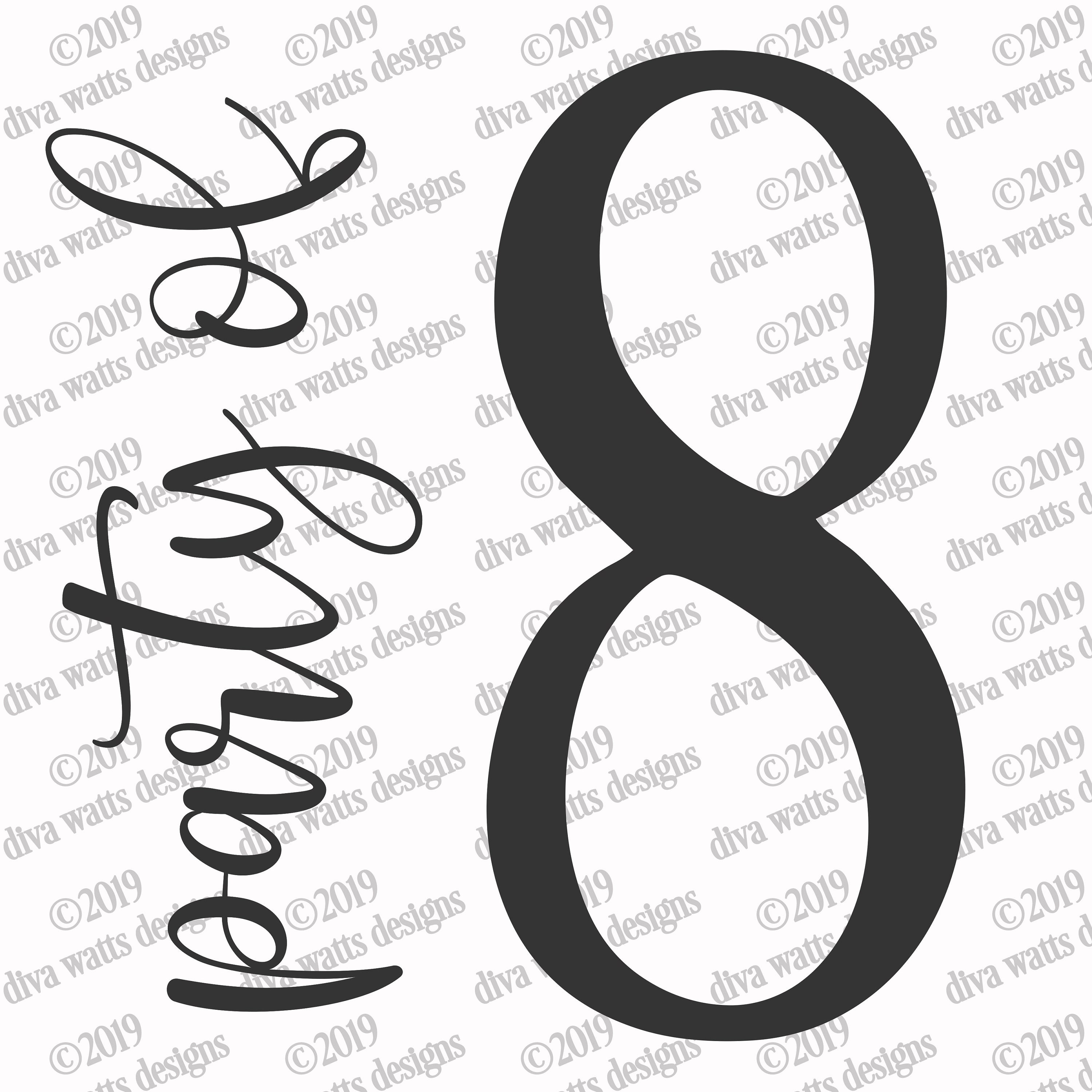 SVG Party of Number Set Cutting Files Family Sign 1 2 3 - Etsy