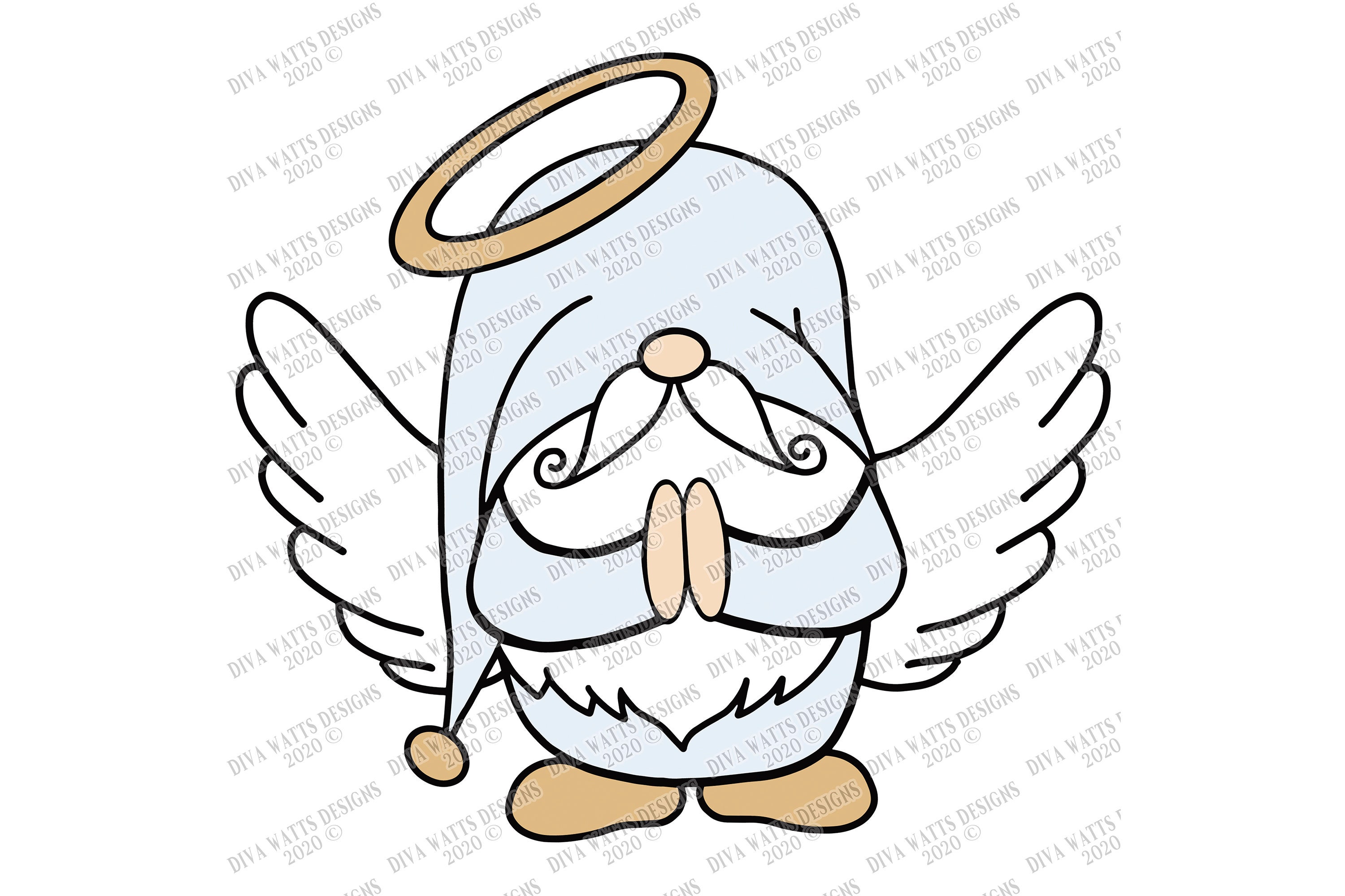 Angel Gnome SVG Christmas Gnome for Ornaments Shirts Signs & - Etsy