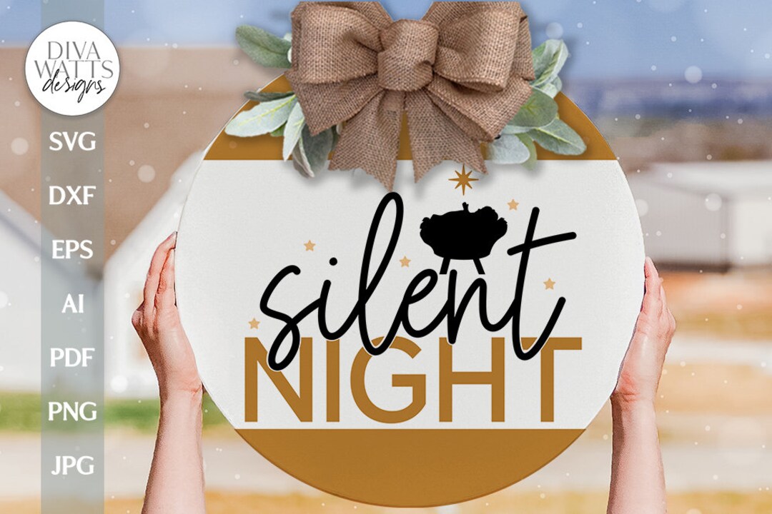 Silent Night SVG Jesus Manger SVG Nativity Scene SVG Nativity - Etsy