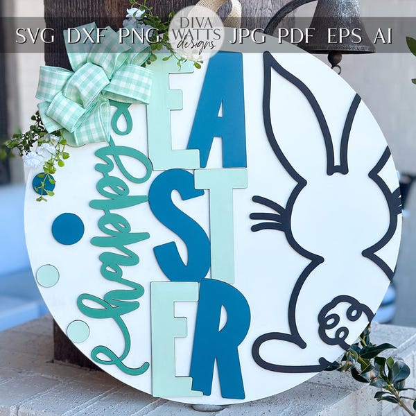 Easter Door Hanger Svg - Etsy