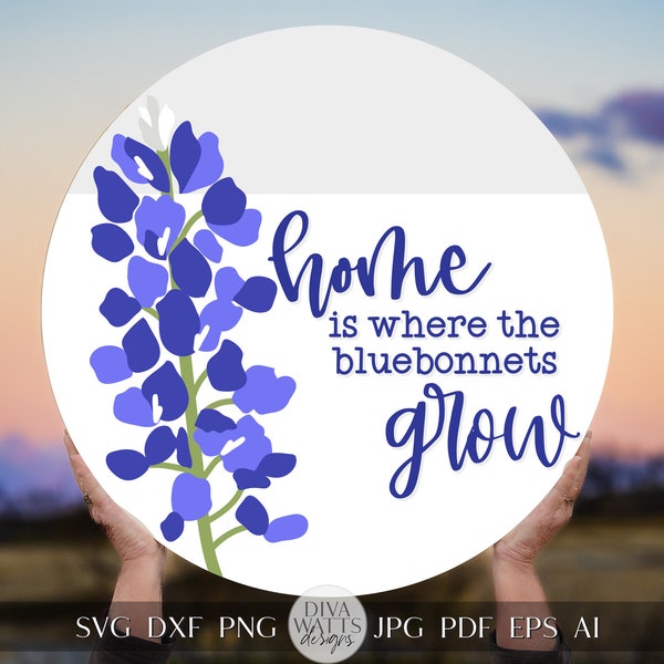 Texas Bluebonnets Svg - Etsy