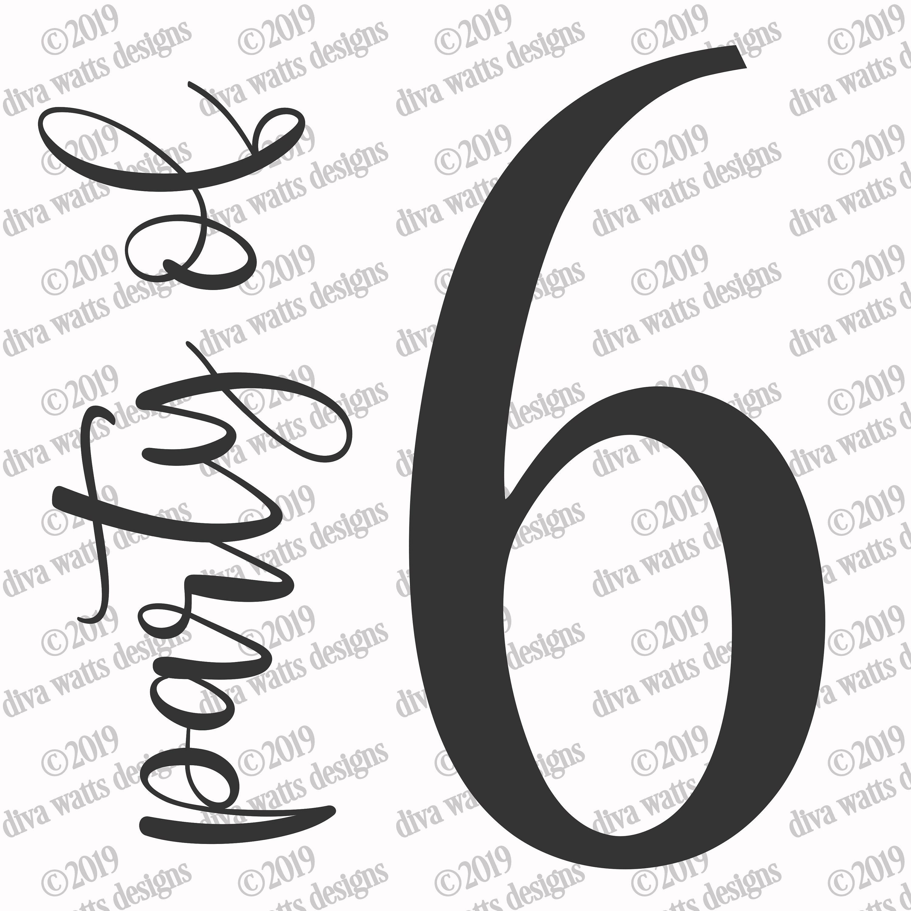 SVG Party of Number Set Cutting Files Family Sign 1 2 3 - Etsy