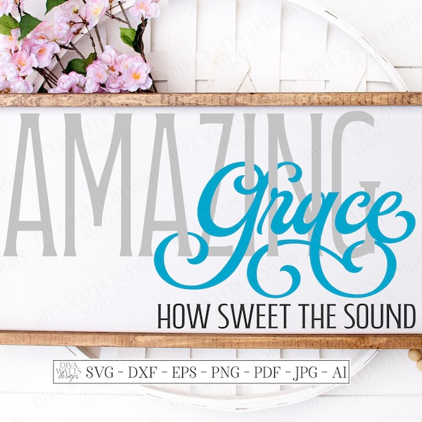 Amazing Grace Music Stencil - Etsy