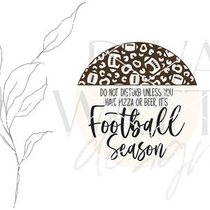 Football Season SVG Door Hanger SVG Football Sign Svg Round Sign SVG ...