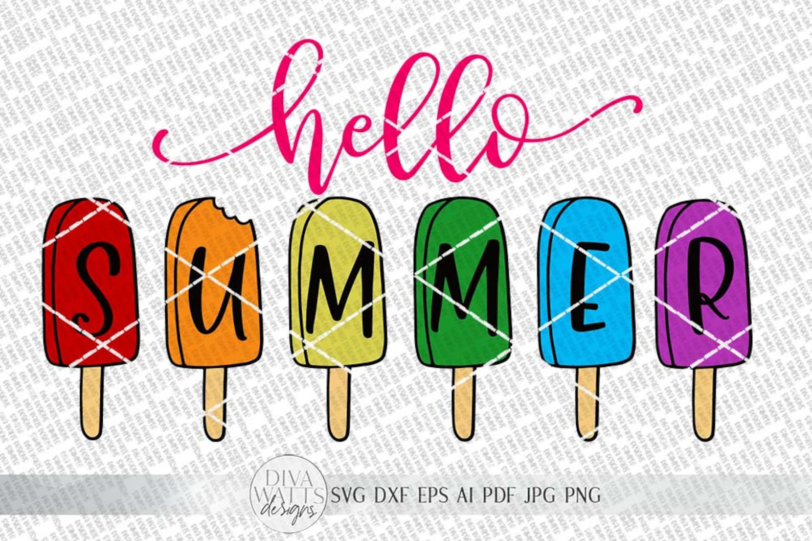SVG | Hello Summer | Cutting File | Popsicle Popsicles | Cut File ...