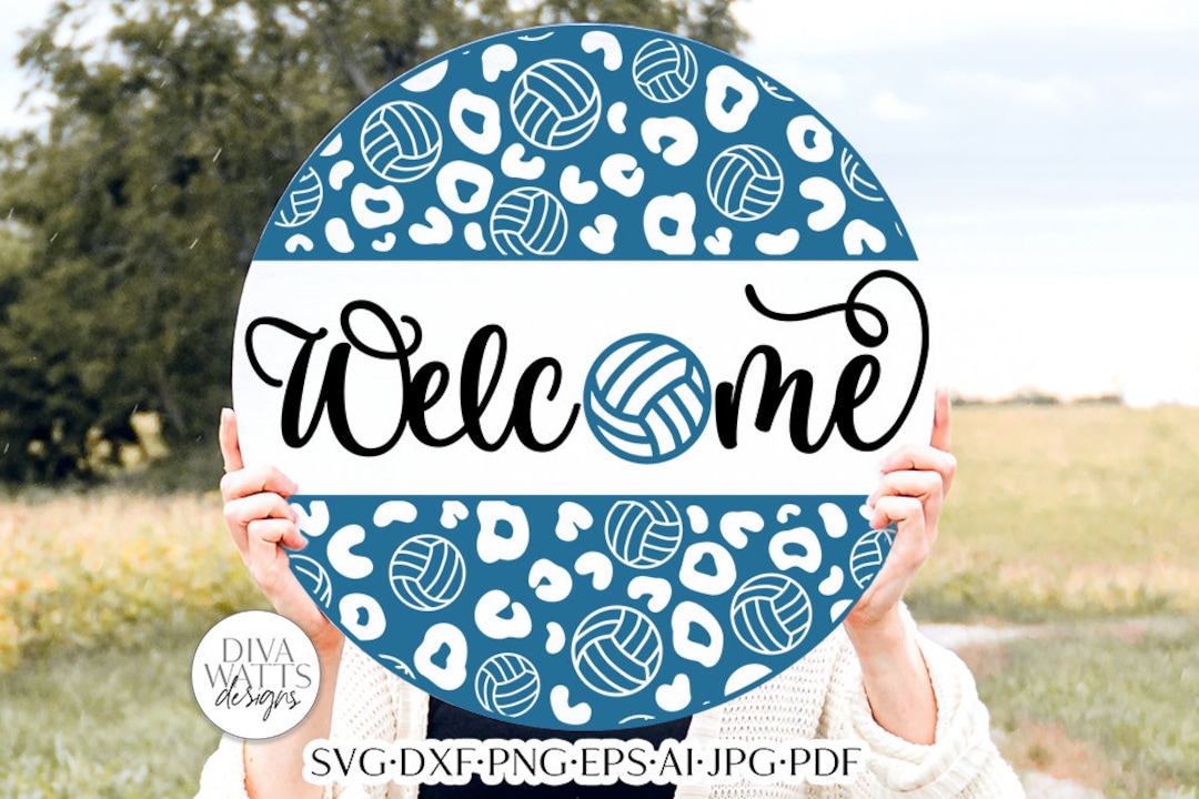 Welcome Volleyball SVG | Sports Door Hanger Design - Etsy