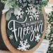 Tis the Season to Be Freezin’ Door Hanger SVG | Winter Round Door Sign ...