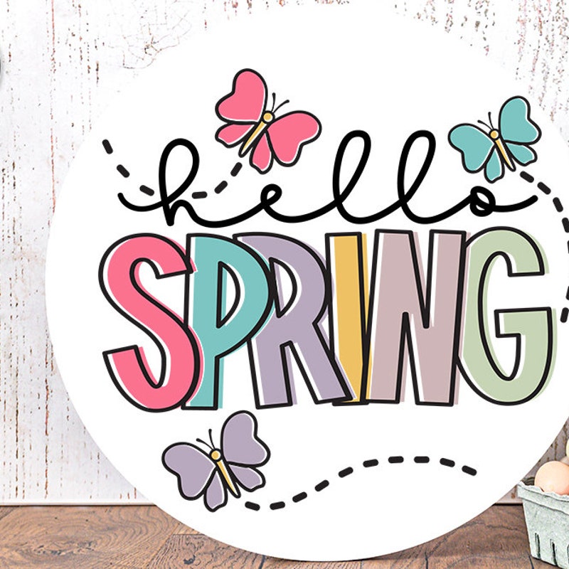 Hello Spring Svg - Etsy