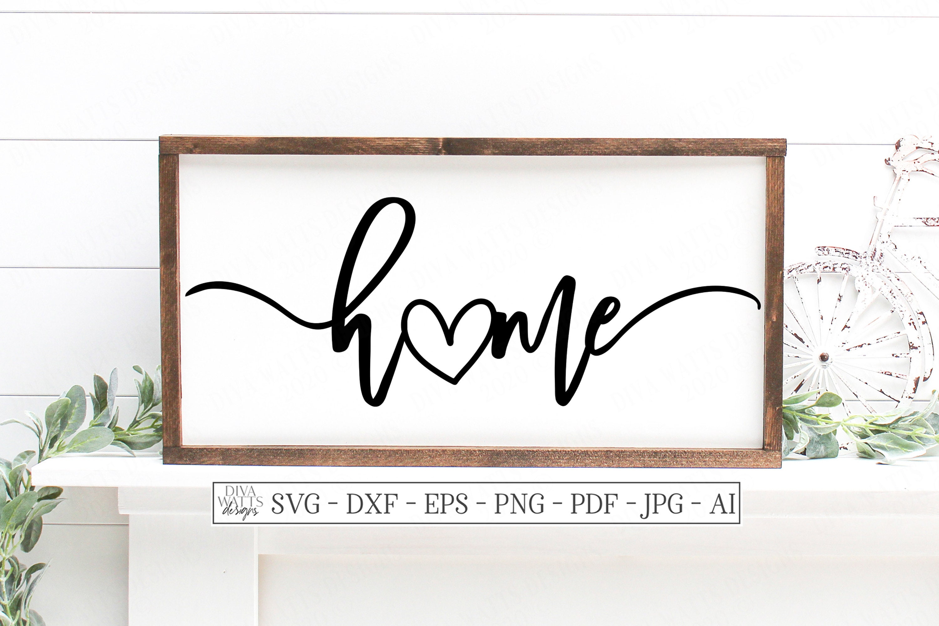 SVG Home Cutting File Modern Farmhouse Script With | Etsy