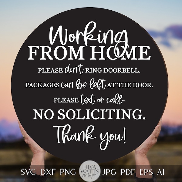 Work From Home Sign - Etsy