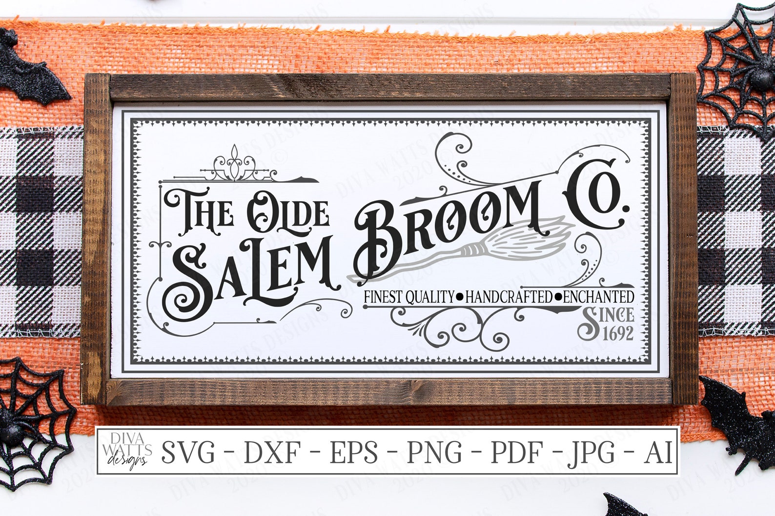 SVG the Olde Salem Broom Co Cutting File Halloween - Etsy