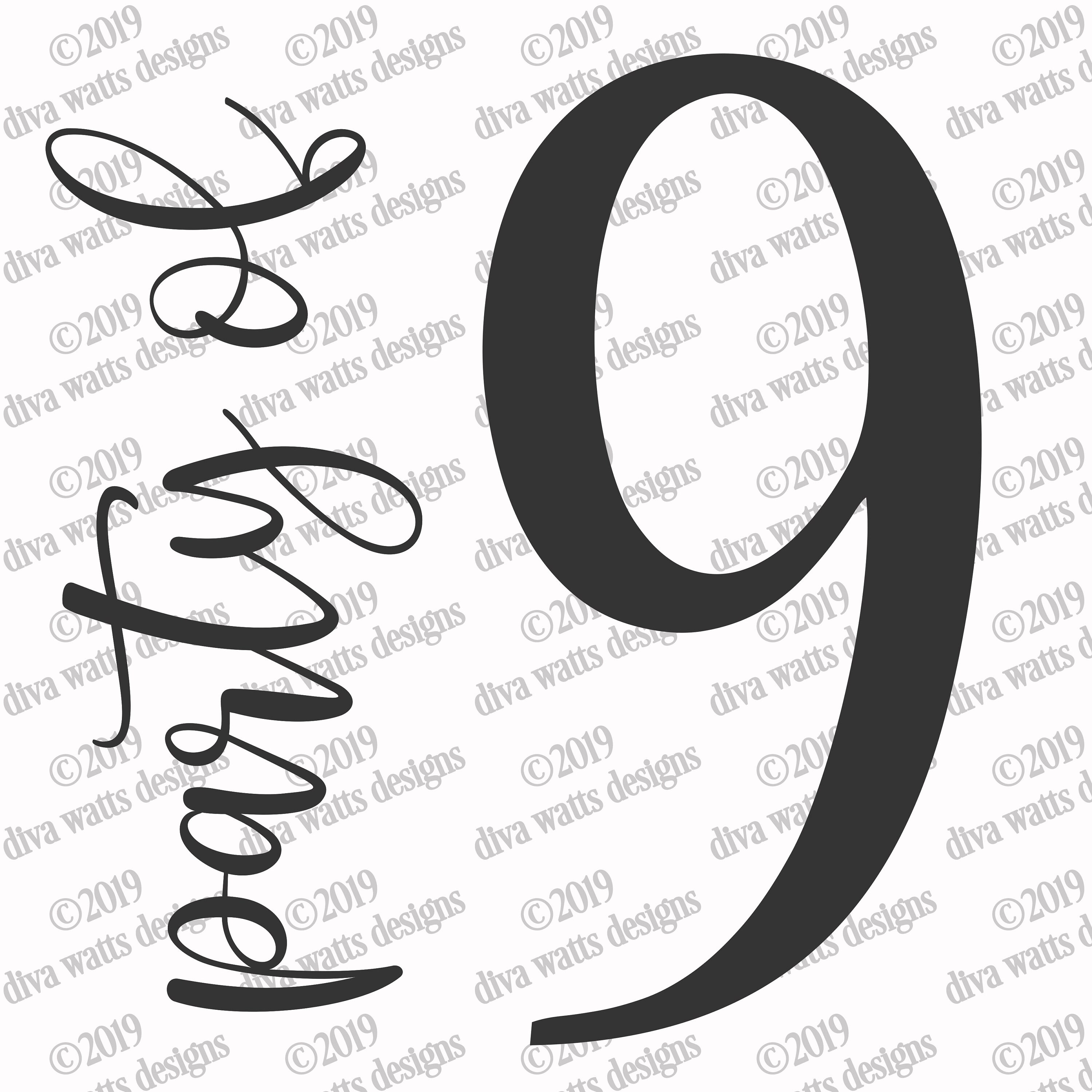 SVG Party of Number Set Cutting Files Family Sign 1 2 3 - Etsy