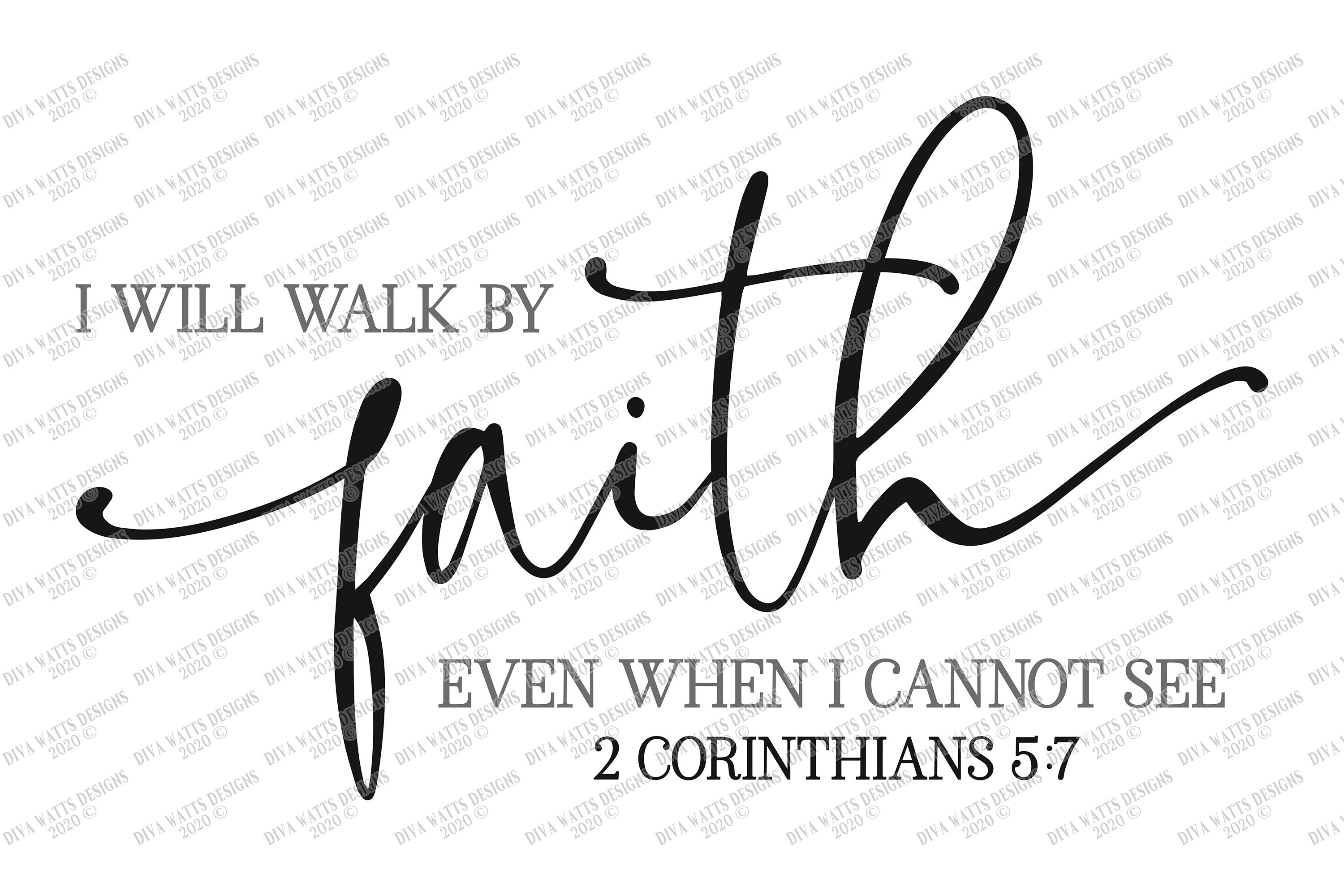 SVG I Will Walk by Faith Even When I Cannot See Cutting - Etsy Canada