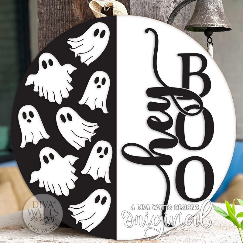 Wood Ghosts Door Sign - Etsy