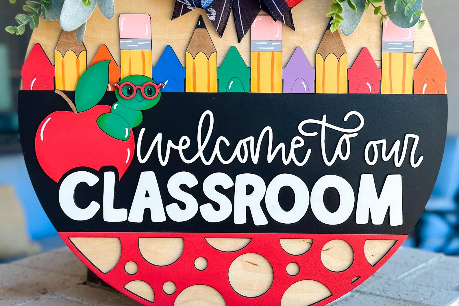 Welcome to Class Door Sign SVG, Teacher Classroom Sign, Back to School ...