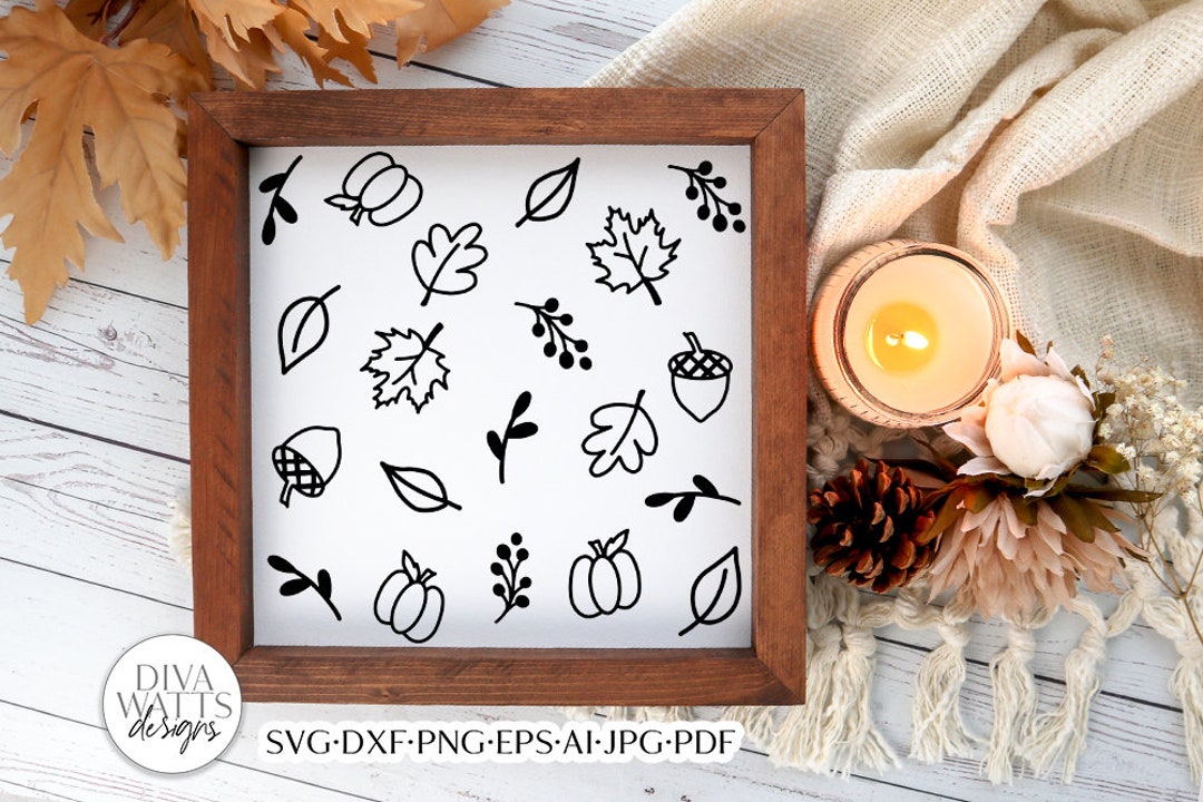 Autumn Background SVG Fall Pattern Design - Etsy