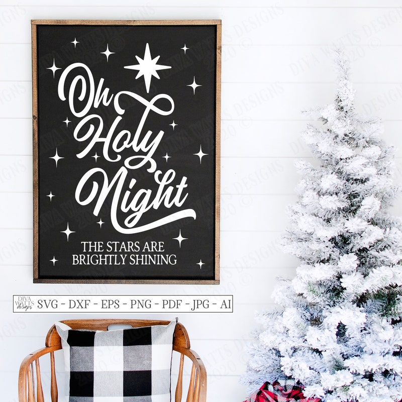 Oh Holy Night Sign - Etsy