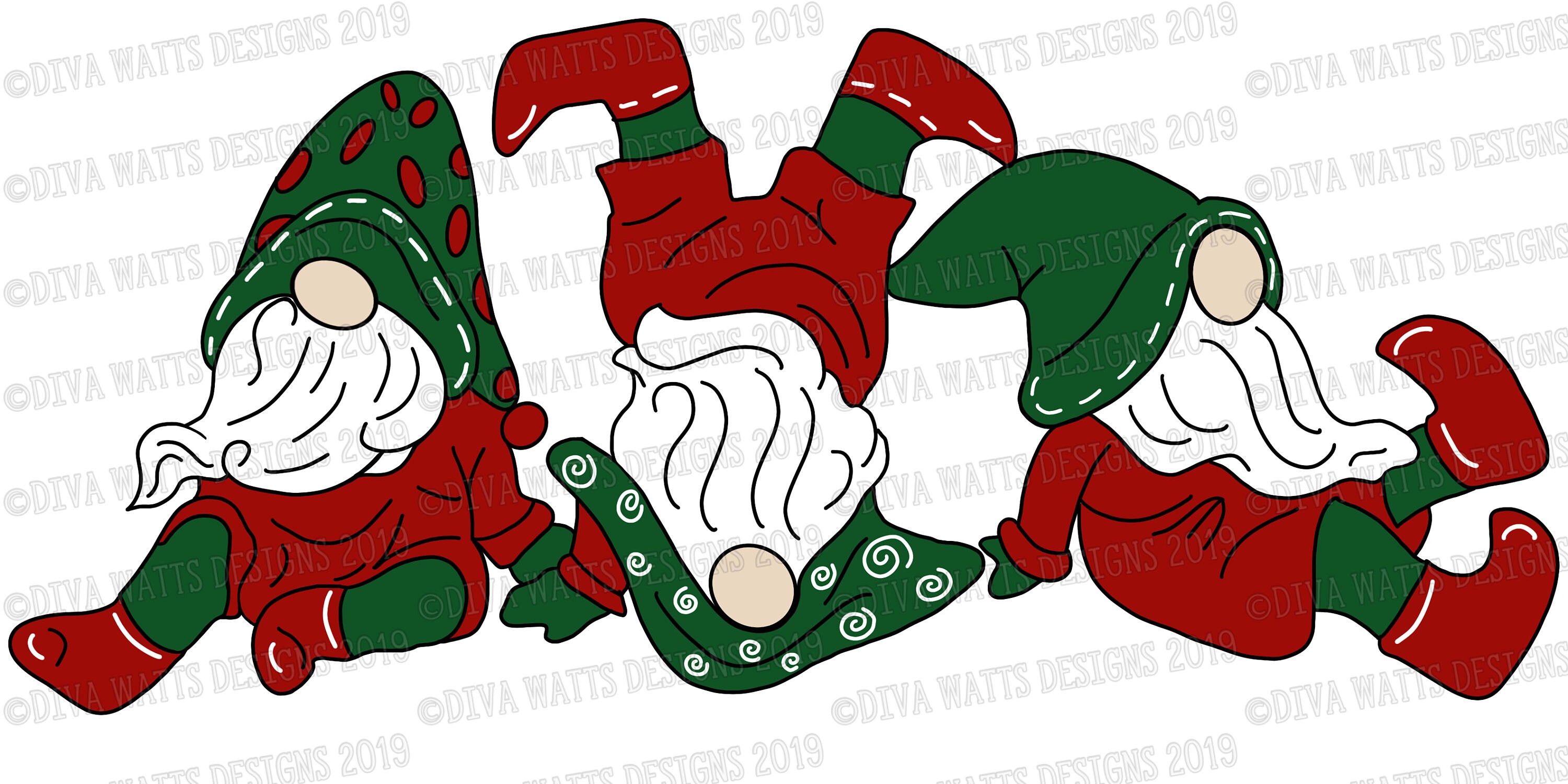 SVG Christmas Gnomes Gnomies | Cutting File | PNG Eps Dxf Vinyl Stencil ...