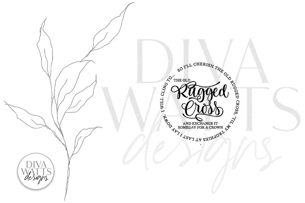The Old Rugged Cross SVG | Round Design - Etsy