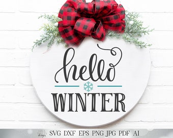 Hello Winter Sign - Etsy