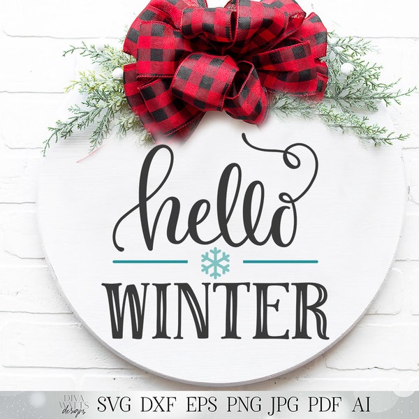 Hello Winter Sign - Etsy