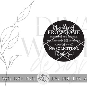 Working From Home SVG No Soliciting SVG Do Not Disturb SVG Work From ...
