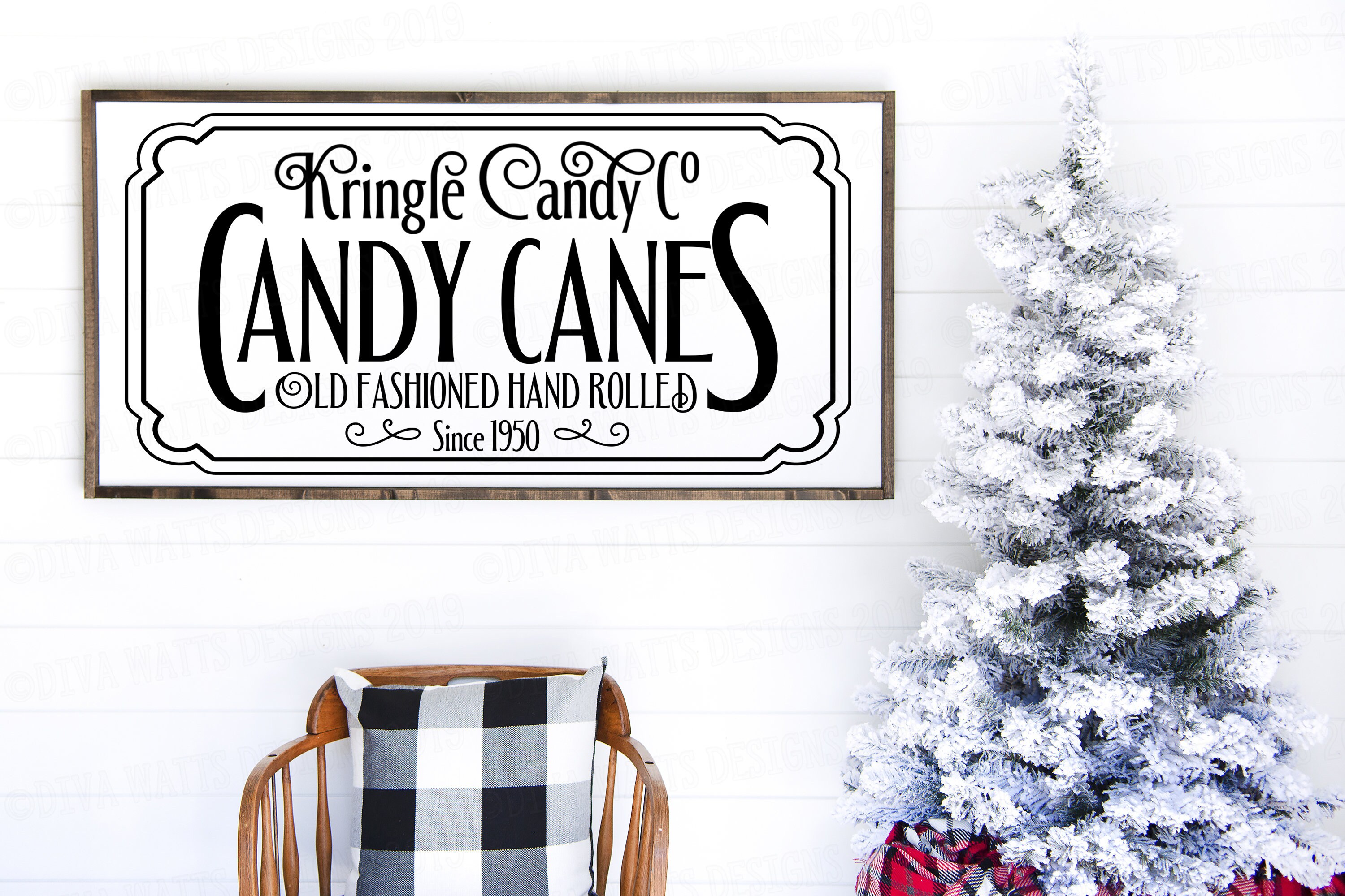 SVG Kringle Candy Co | Cutting File | Candy Canes | Old Fashioned Hand ...