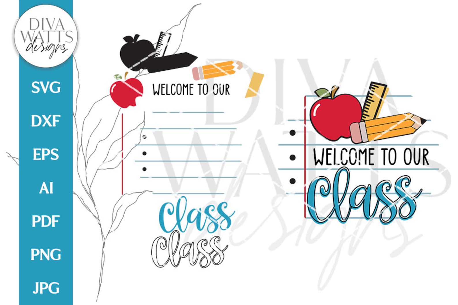 Welcome to Our Class SVG Classroom Notebook Paper Door - Etsy