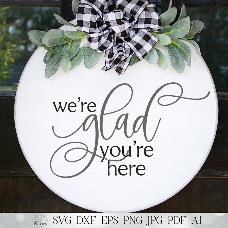 Welcome We Are Glad You Are Here Sign - Etsy