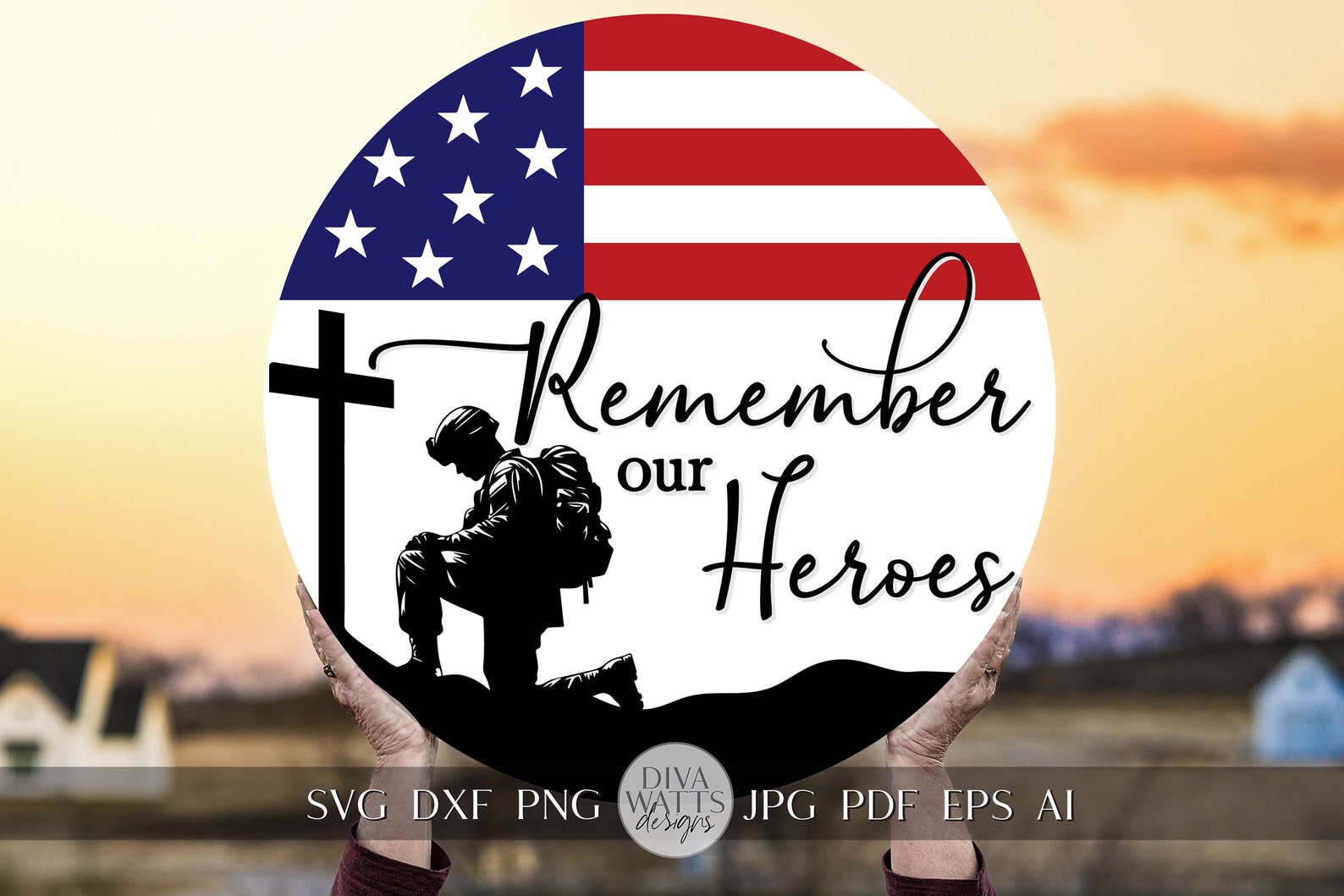 Remember Our Heroes SVG | Patriotic Door Hanger SVG File | Laser Cut ...