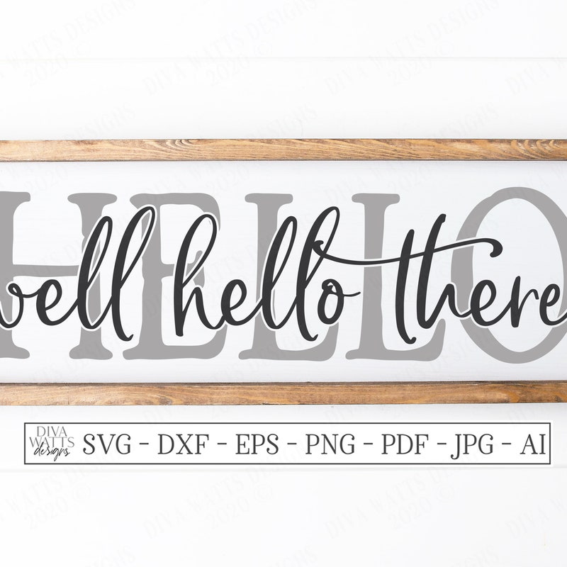 Hello Stencil - Etsy