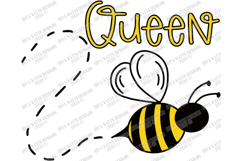 SVG Queen Bee Cutting File Buzzing Bumble Bee Vinyl | Etsy