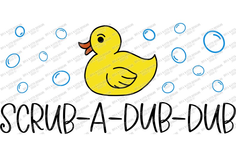SVG Scrub A Dub Dub Cutting File Bathroom Bubbles - Etsy