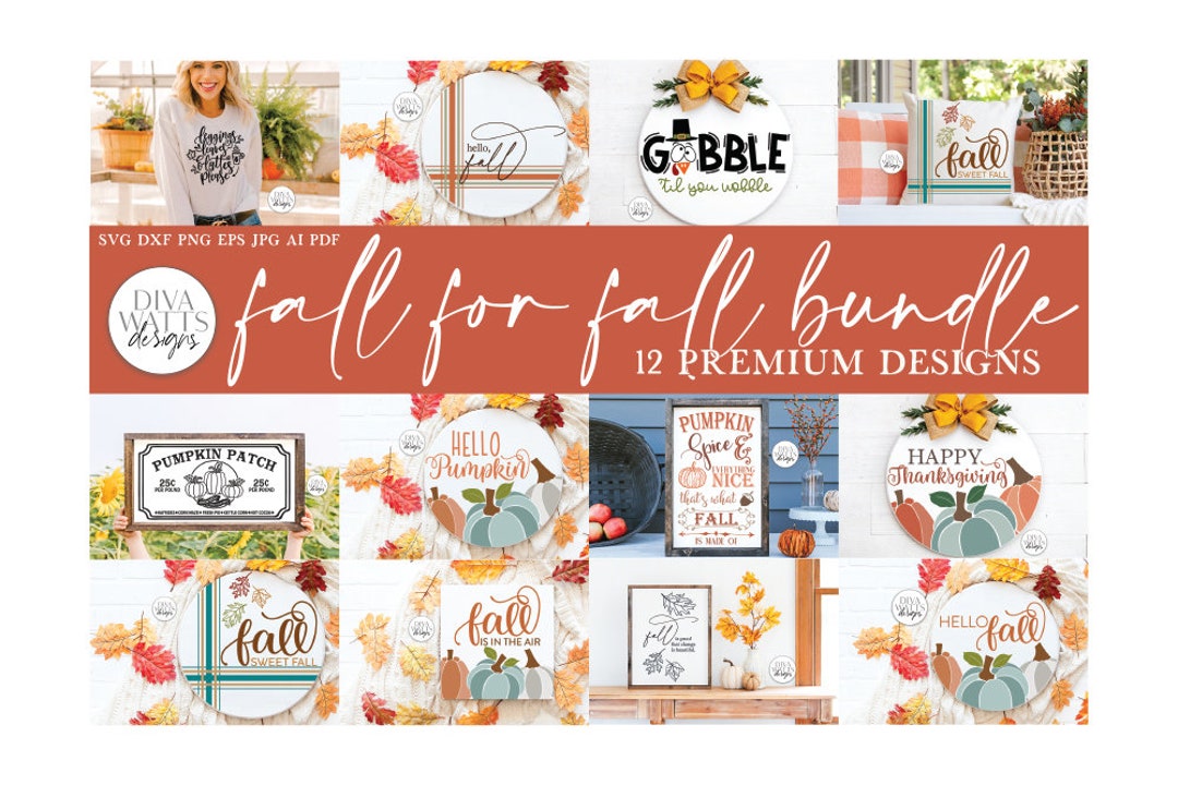 Fall for Fall SVG Bundle | Autumn Designs - Etsy