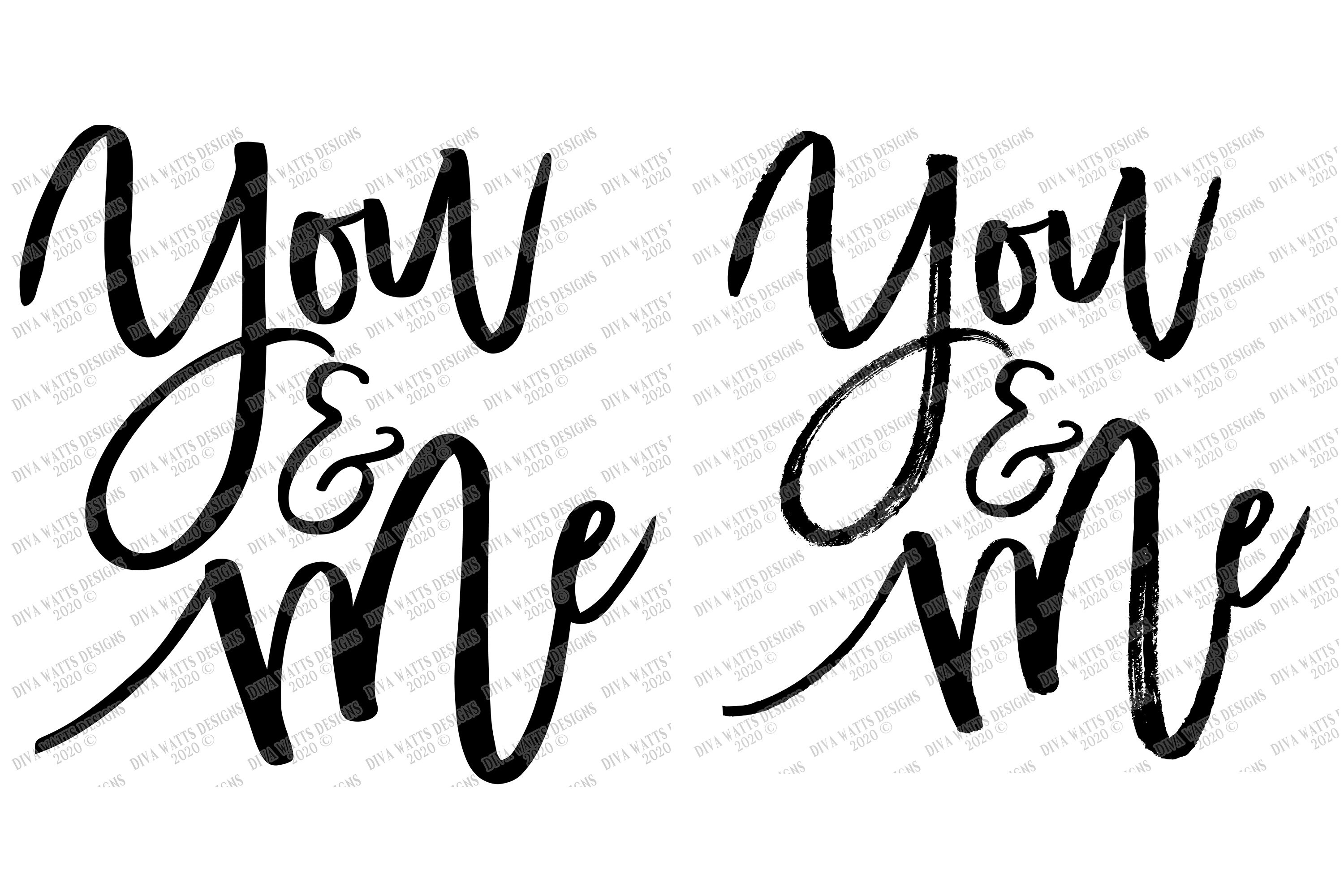 SVG You & Me Cutting File Modern Oversized Farmhouse | Etsy