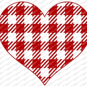 SVG Buffalo Check Heart Cutting File Vinyl Stencil HTV Plaid Valentine ...