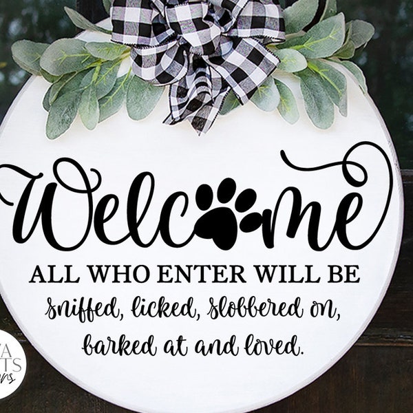 Paw Welcome Svg - Etsy