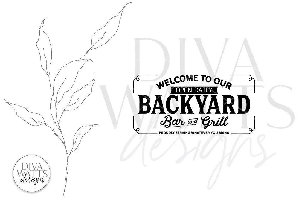 Welcome to Our Backyard Bar and Grill SVG - Etsy