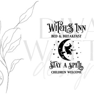 Witch's Inn SVG Halloween Design | Etsy
