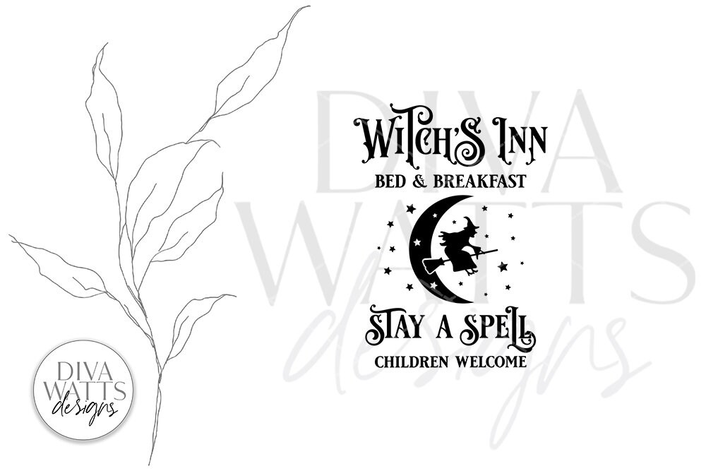 Witch's Inn SVG Halloween Design | Etsy
