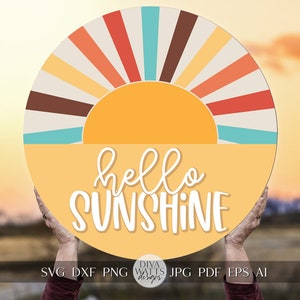 Hello Sunshine SVG Summer SVG for Door Hanger Svg Summer Door Hanger ...