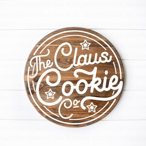 SVG the Claus Cookie Co | Cutting File | Retro Vintage Circle Round ...