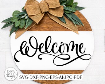 Welcome SVG Farmhouse Sign SVG Welcome Cut File Home Sign Decor - Etsy