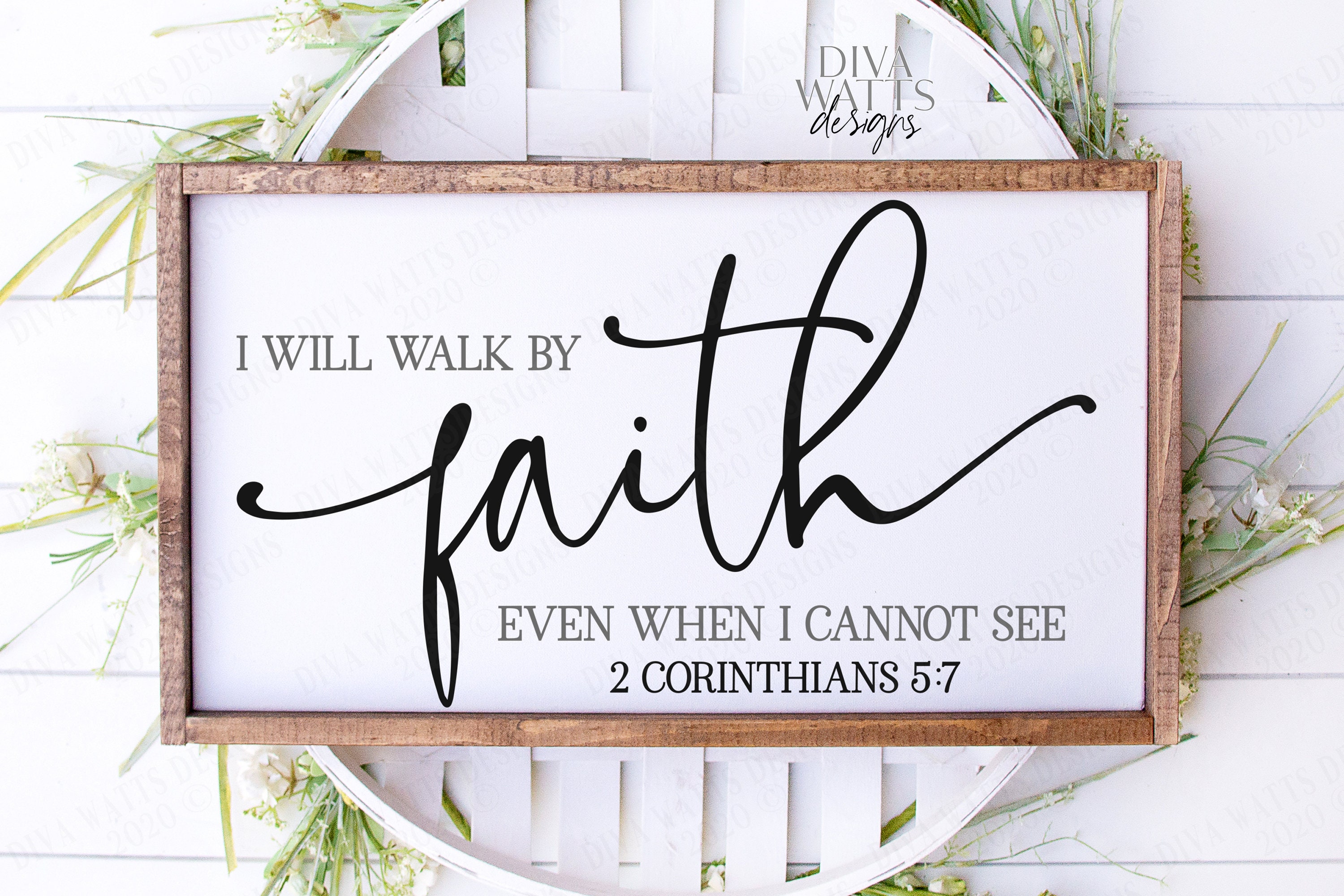 SVG I Will Walk by Faith Even When I Cannot See Cutting - Etsy