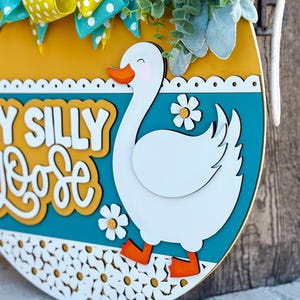 Hey Silly Goose SVG Laser Cut File | 3D Layered Farmhouse Door Hanger ...