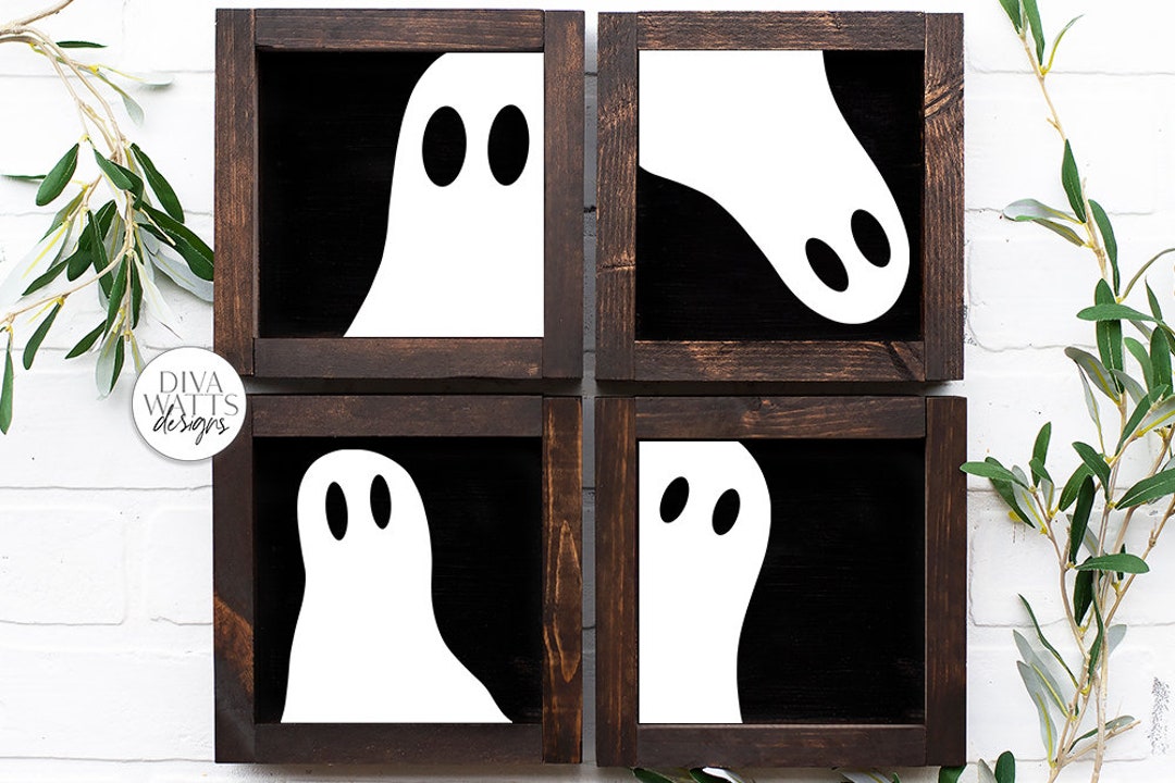 Ghost SVG Set | Halloween Sign / Design Set - Etsy